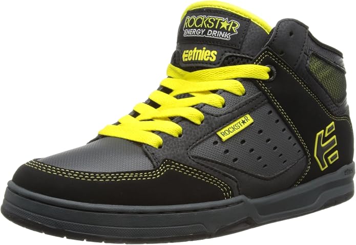 Etnies Mens Rockstar Cartel Mid Skateboarding Shoes 4107000436 Black ...