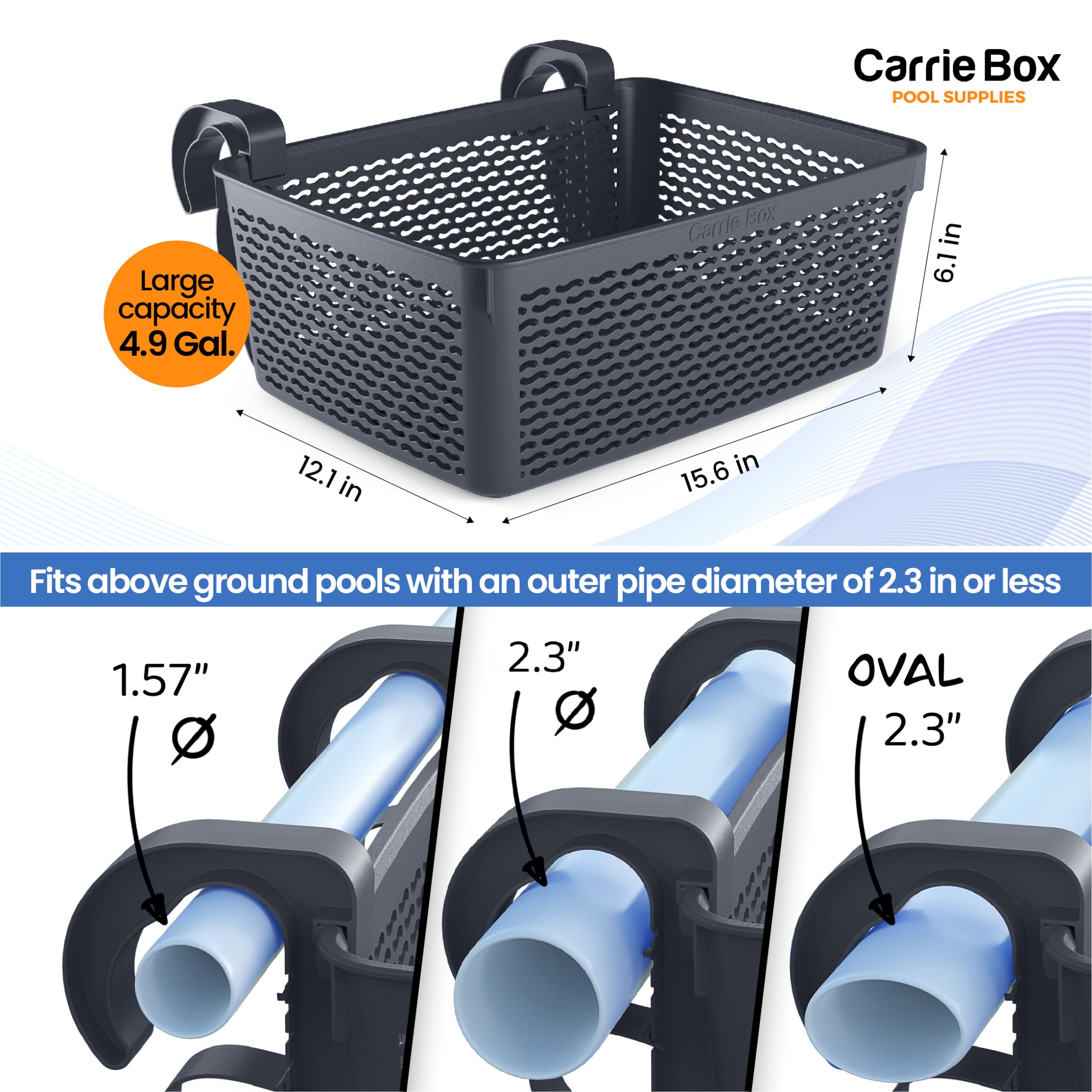 Mua Carrie Box Poolside Storage Basket | Above Ground Pool Accessories ...