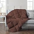 Amazon.com: puredown Soft Down Throw Blanket Lightweight Packable Couch ...