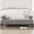 Amazon.com - Jennifer Taylor Home Lewis Bench, Opal Grey - Table Benches