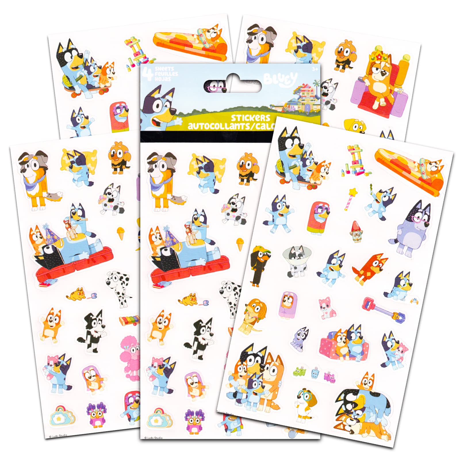 Mua Bluey Sticker Set for Kids - Bluey Party Supplies Bundle with 4 ...