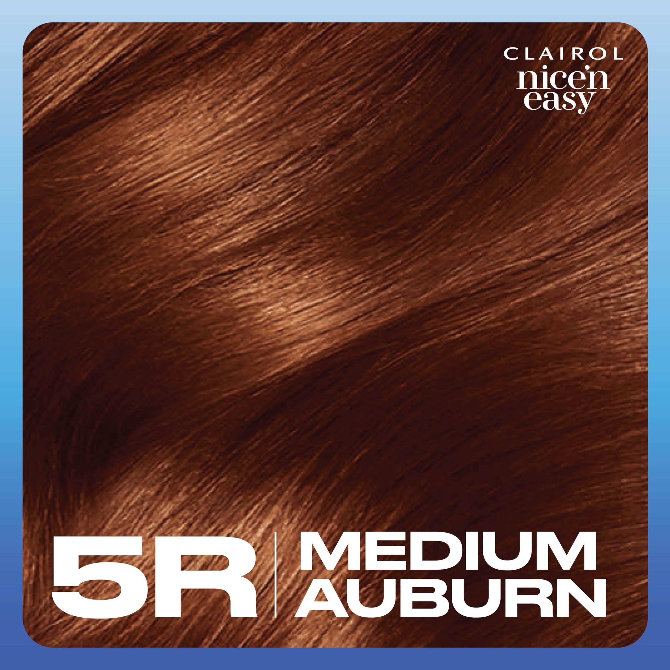 Clairol Nice'n Easy Permanent Hair Dye, 5R Medium Auburn Hair Color ...