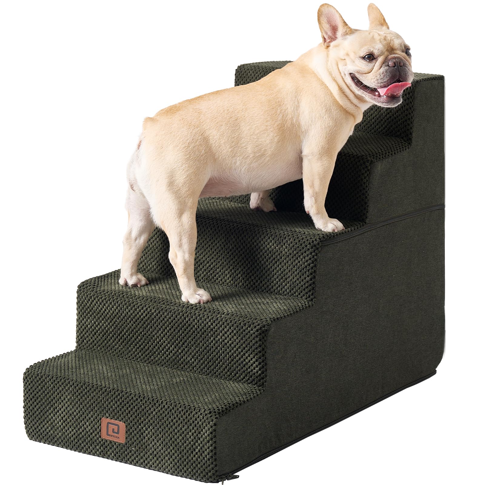 EHEYCIGA Dog Stairs for High Bed 22.5”H, 5-Step Dog Steps for Bed, Pet ...