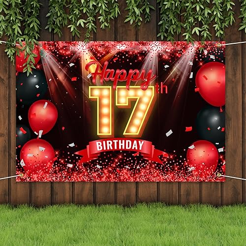 17th Birthday Banner