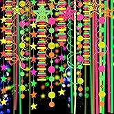 Amazon.com: 400ft Glow in The Dark Neon Streamers Garlands Kit,UV Black ...