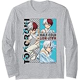 Amazon.com: My Hero Academia Todoroki Half-Cold Half Hot Anime T-Shirt ...