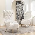 Amazon.com: KINWELL 30" W Velvet Tufted High Wingback Chairs Set of 2, Mid Century Modern Accent ...