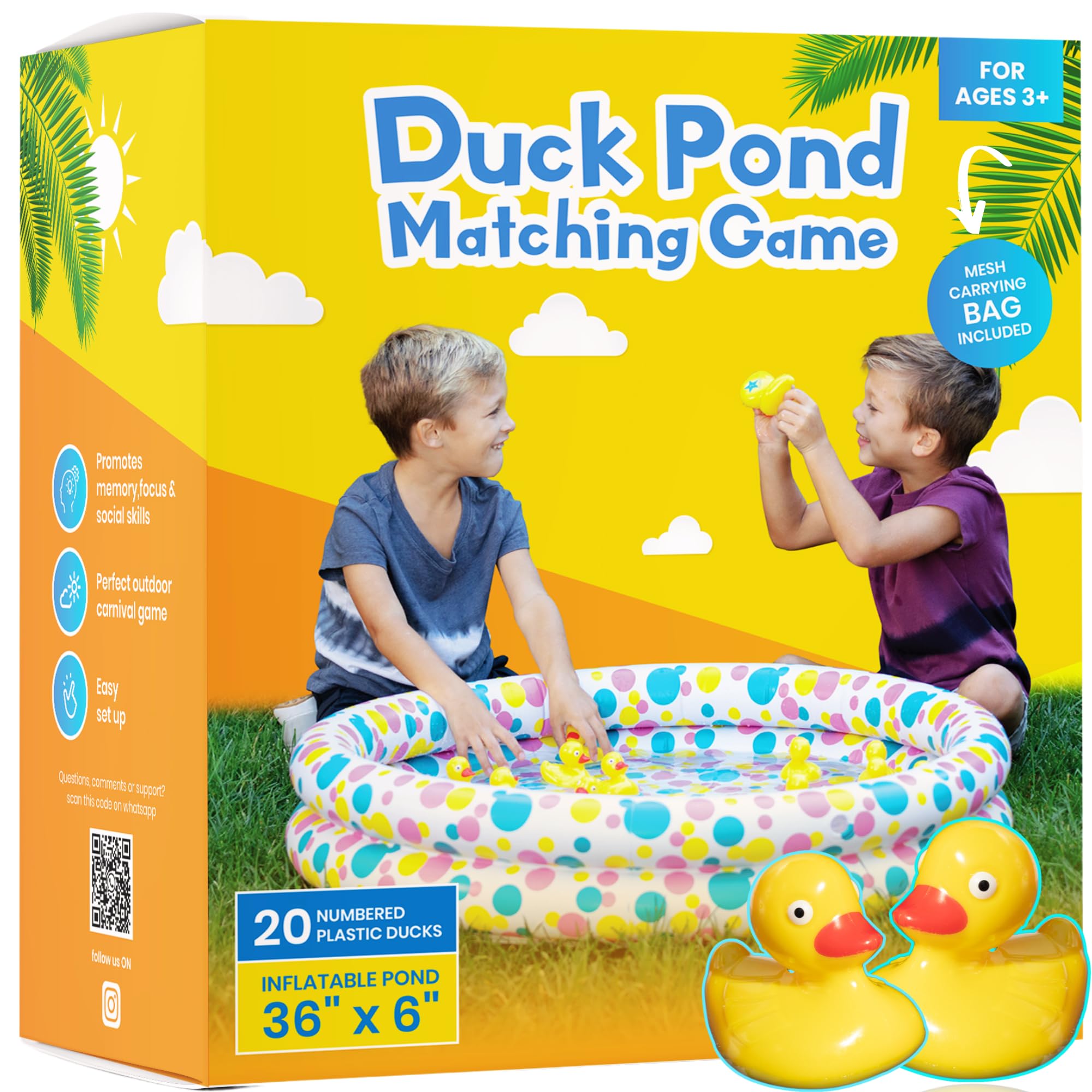 Duck Pond Matching Carnival Game, Easter Gift Outdoor Games for Kids ...