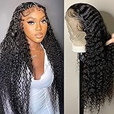 Amazon.com : Deep Wave Lace Front Wigs Human Hair Wigs for Women ...
