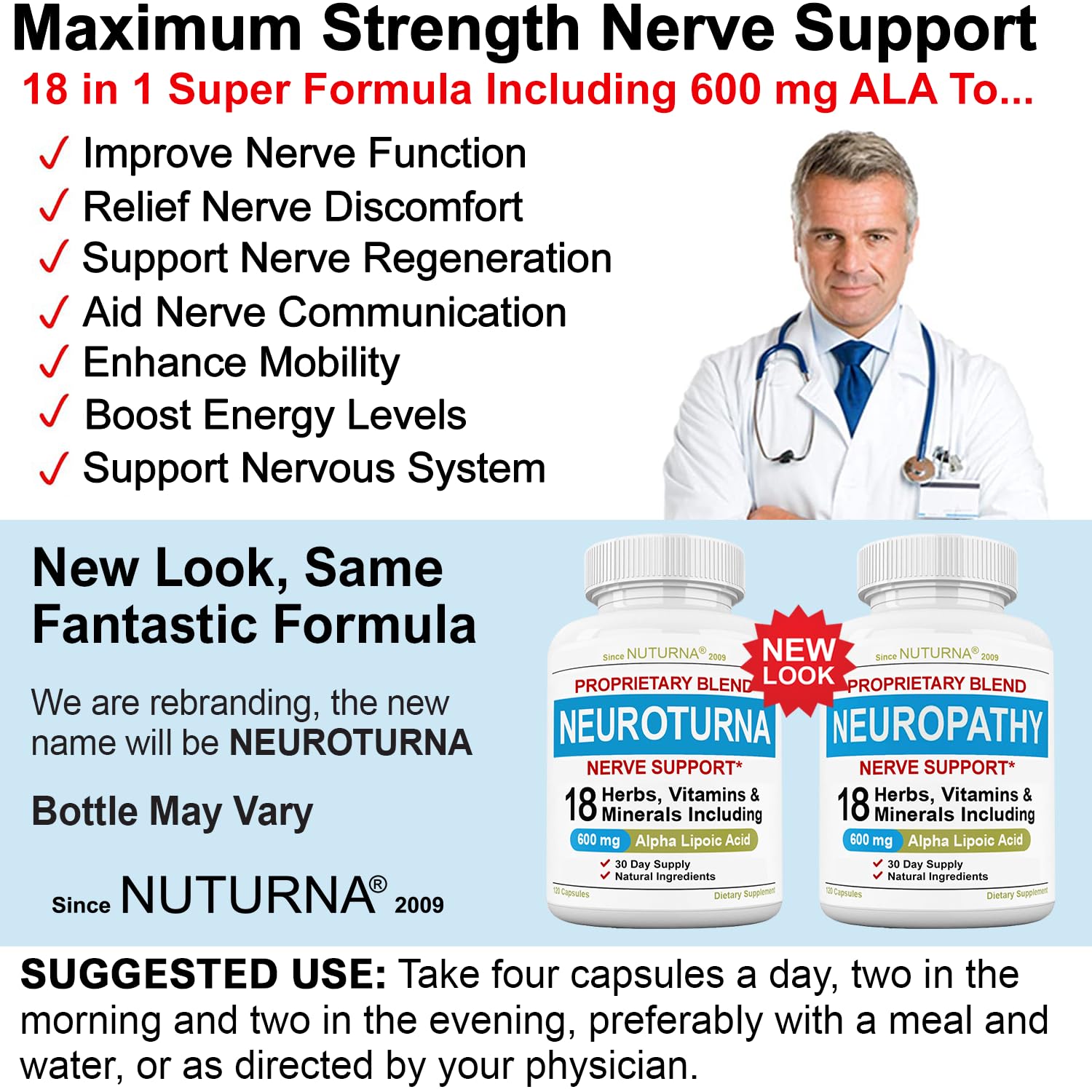 Mua Neuropathy Support Nerve Supplement with 600 mg Pure Alpha Lipoic ...