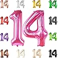 Amazon.com: KatchOn, Hot Pink 14 Balloon Numbers - Giant, 40 Inch | Hot ...