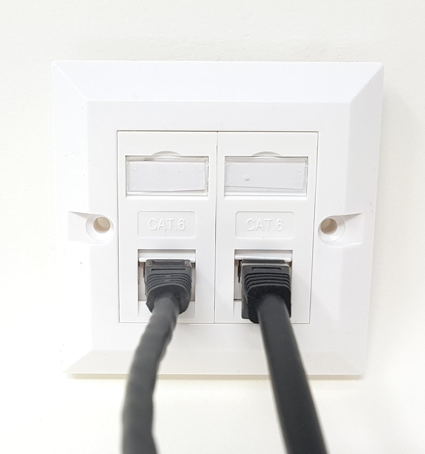 Maincore Double RJ45 / Cat6 / Face Plate/Faceplate Wall Socket Network ...