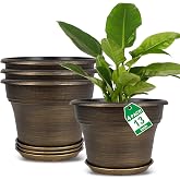 Amazon.com : Plant Planters Pots Set of 4 Pack 13 Inch，Large Plastic ...