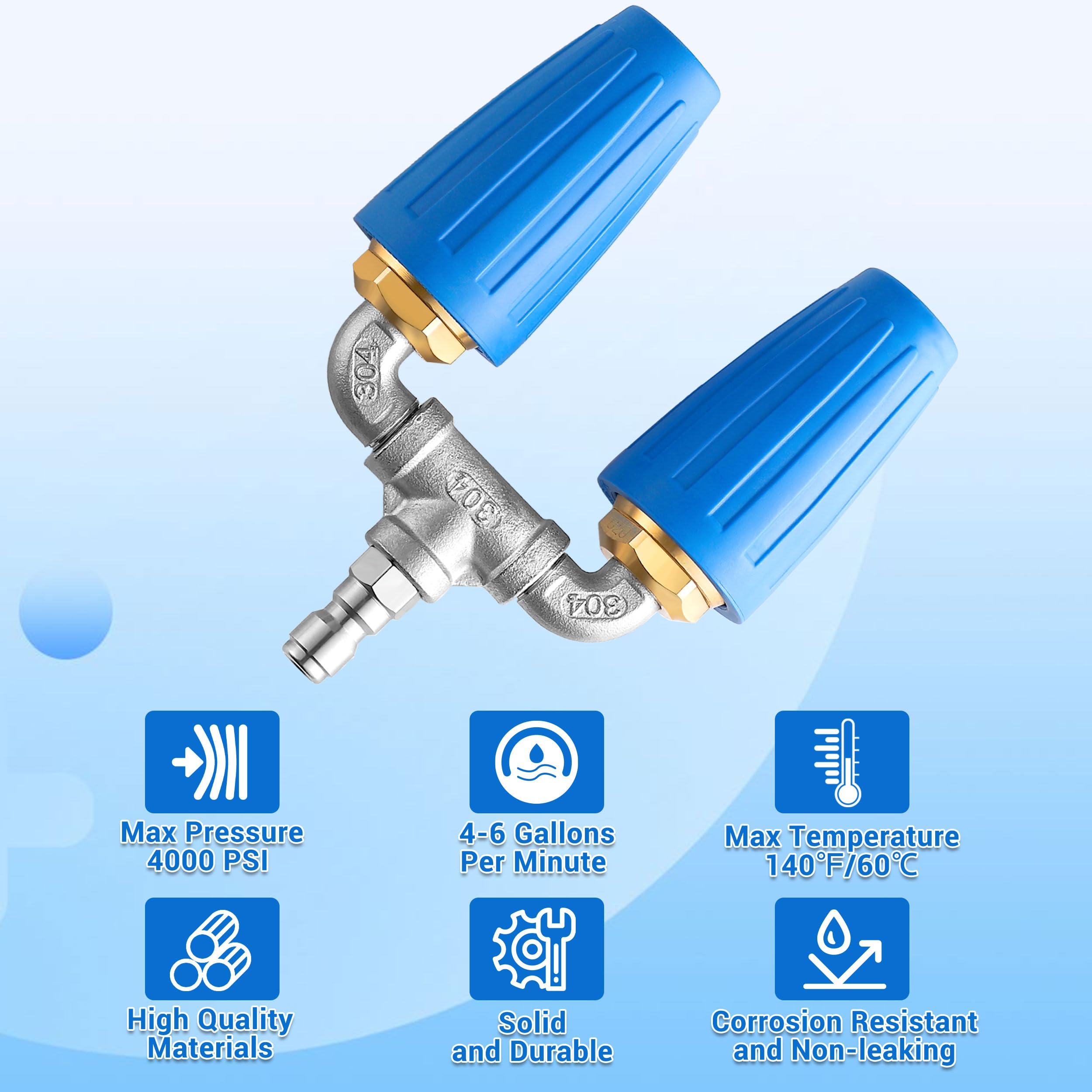 Mua Dual Turbo Nozzle Pressure Washer, 360°Rotating Turbo Nozzle with 1 ...