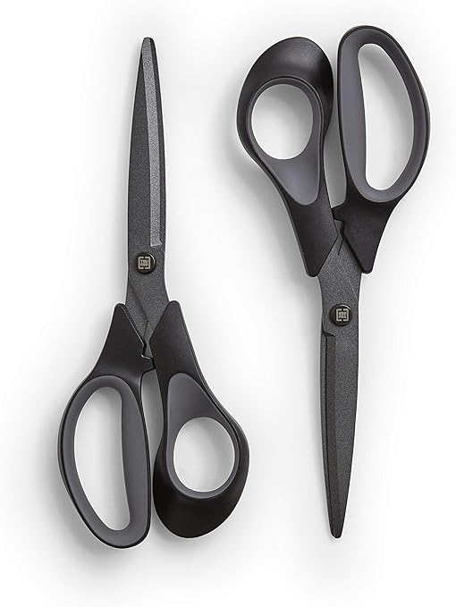 Amazon.com : 8in Non-Stick Titanium Scissors, Straight Handle : Office ...