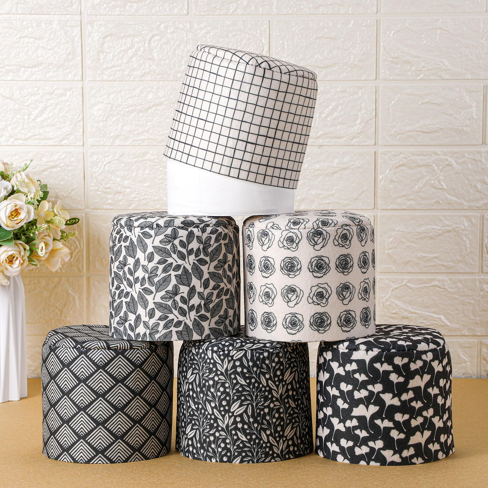 Hoolerry 6 Pcs Decorative Toilet Paper Roll Cover Fit regular Roll ...