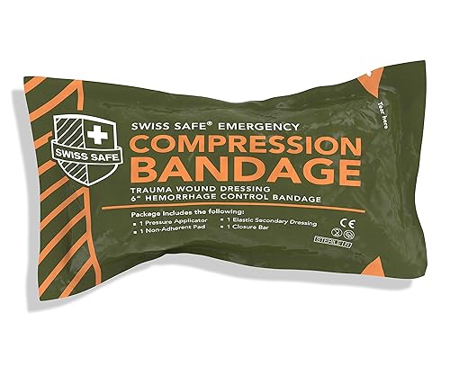 Swiss Safe Israeli 6" Compression Bandage [STERILE]: Authentic Compact ...