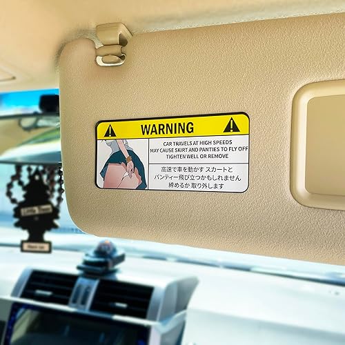 GRITKULTURE 5.1inch Panties Warning Peek Slap Anime Warning Decal ...