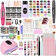 Amazon.com: Acrylic Nail Kit With Drill And U V Light Full Nail Kit Set ...
