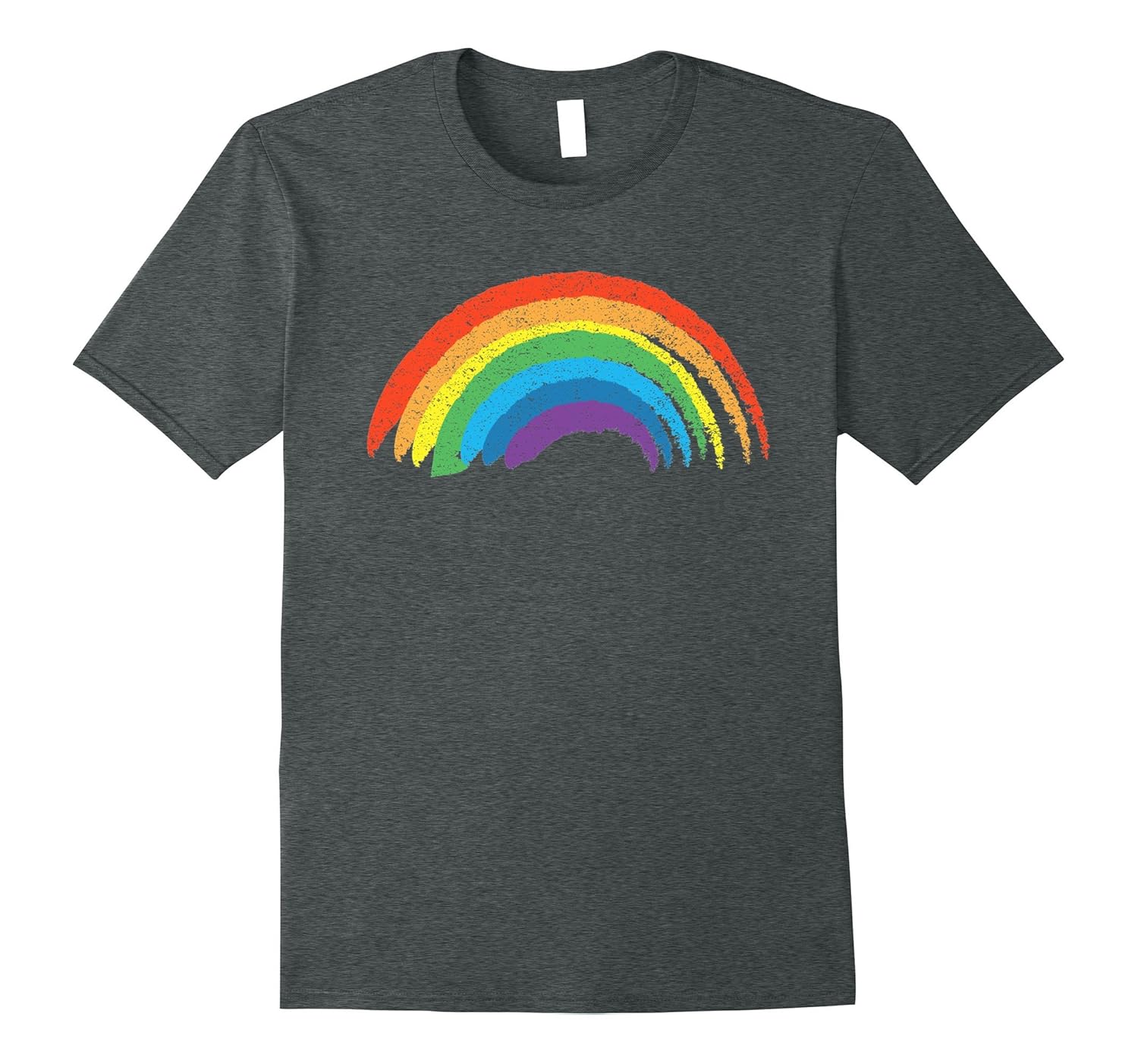 Vintage Retro Rainbow T-Shirt, Classic Distressed Design-T-Shirt ...