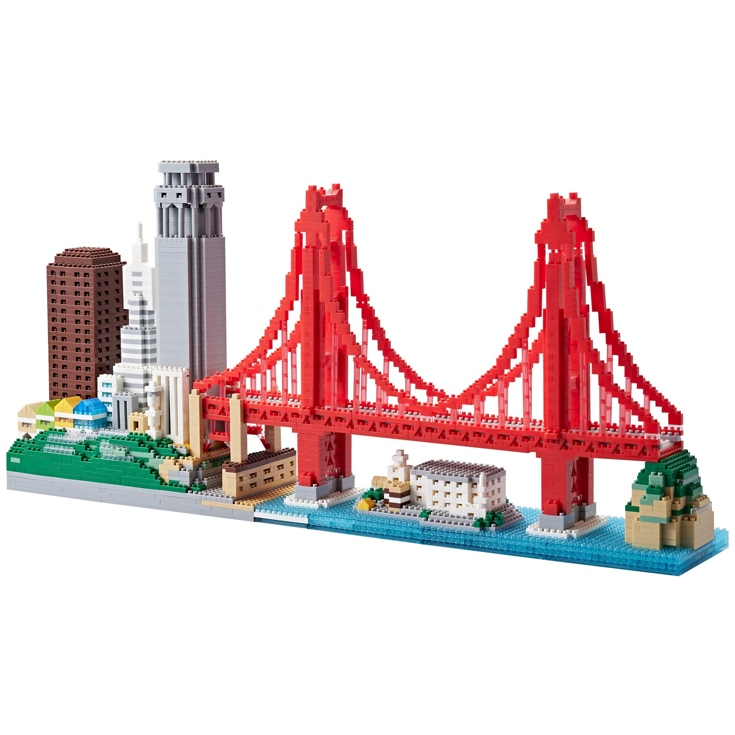 JXRLMB Architecture Skyline Collection San Francisco 3574PCS Micro Mini Blocks Building Set 3D ...