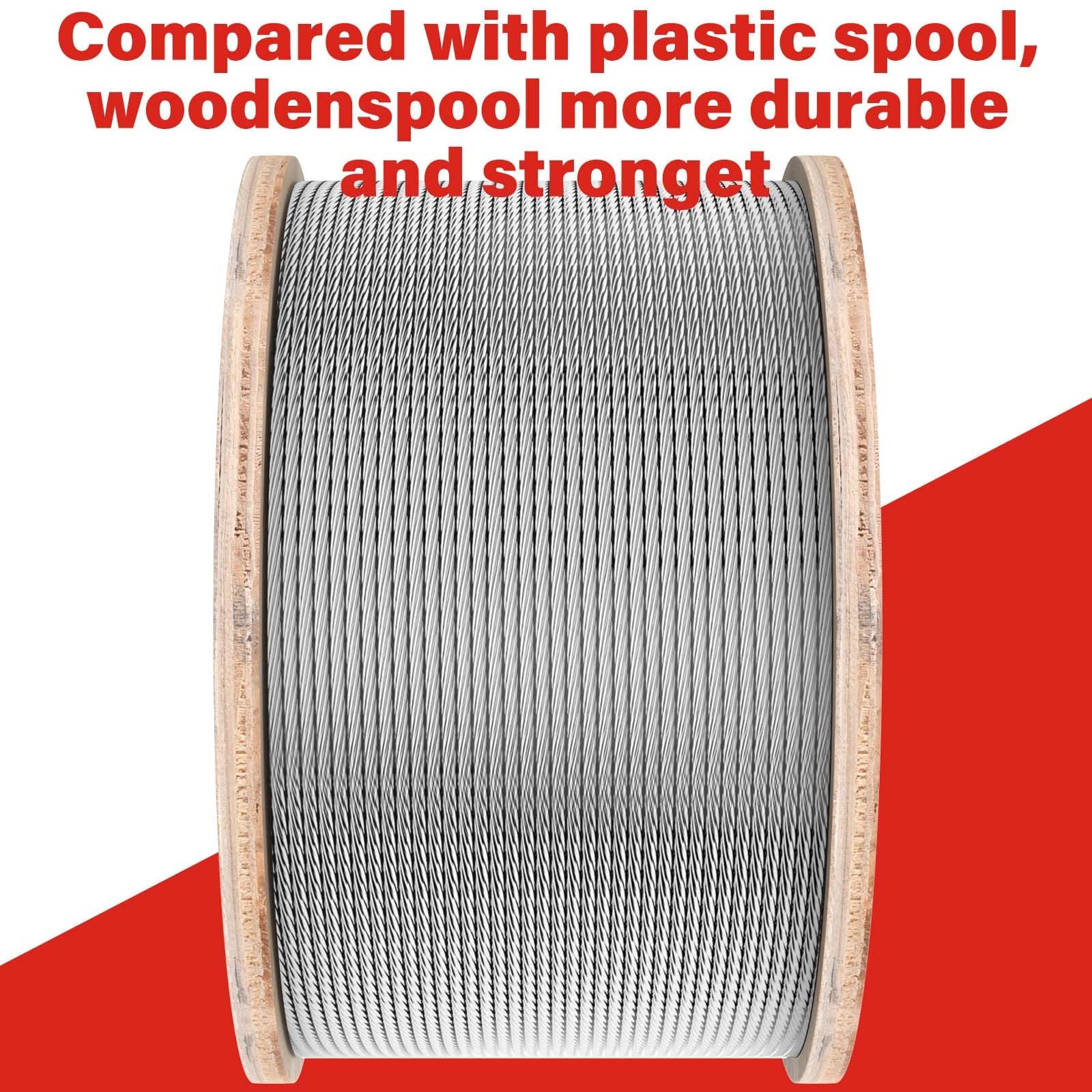 Mua Fshihine 3/16 Stainless Steel Cable, 300 ft Wire Rope, 7x19 Strands ...