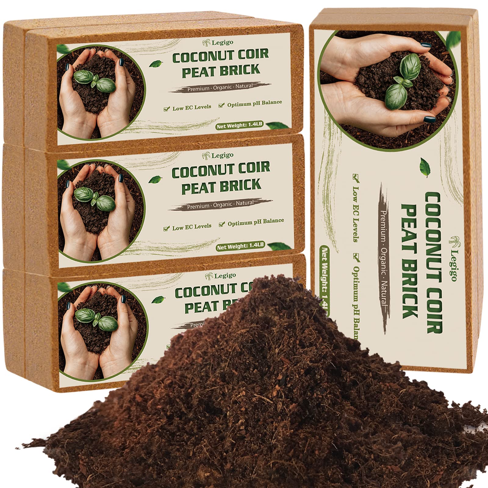 Mua 8 Pack Premium Coco Coir Brick for Plants- 100% Organic Compressed ...