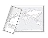 Educational Blank Outline Maps, 2-Sided World & US, 17” x 11”, 50-Pack ...