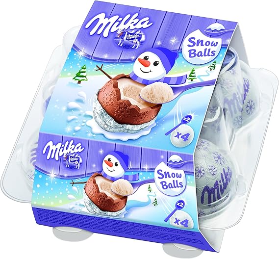 Milka Snowballs chocolat Lait x4 112 g: Amazon.fr: Epicerie