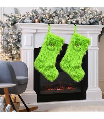 Grinch Stocking Dr. Seuss's How The Grinch Stole Christmas!™ Poseable ...