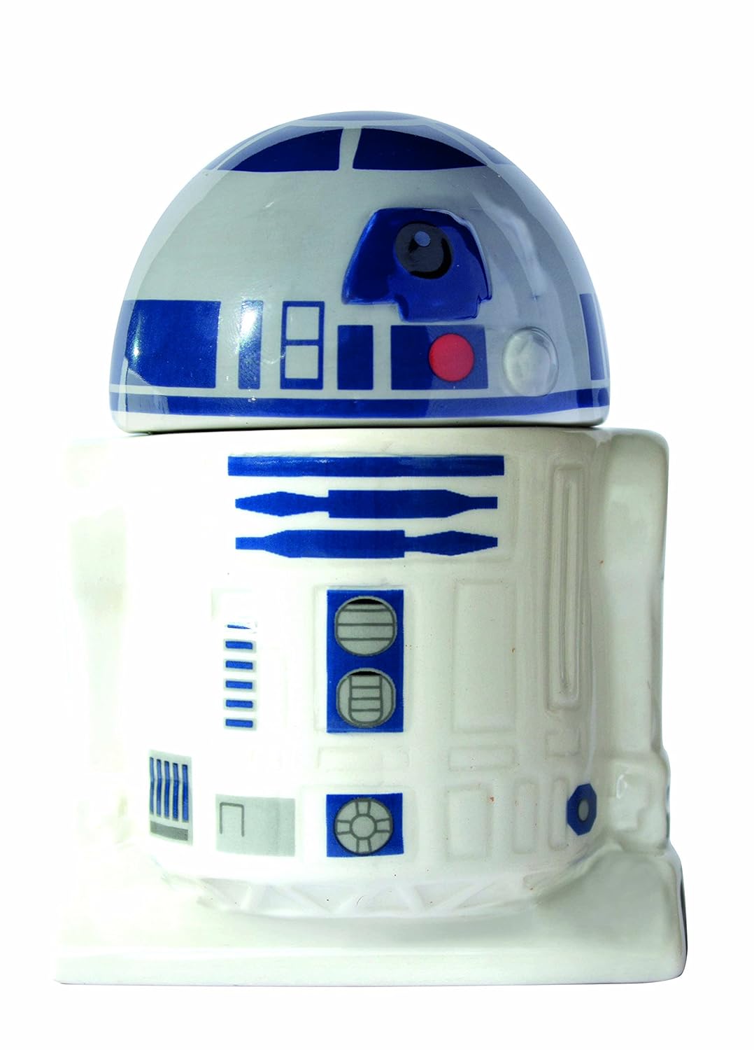 Joytoy" Star Wars-R2-D2 Egg Cup with Salt Shaker, Ceramic, Blue/White ...