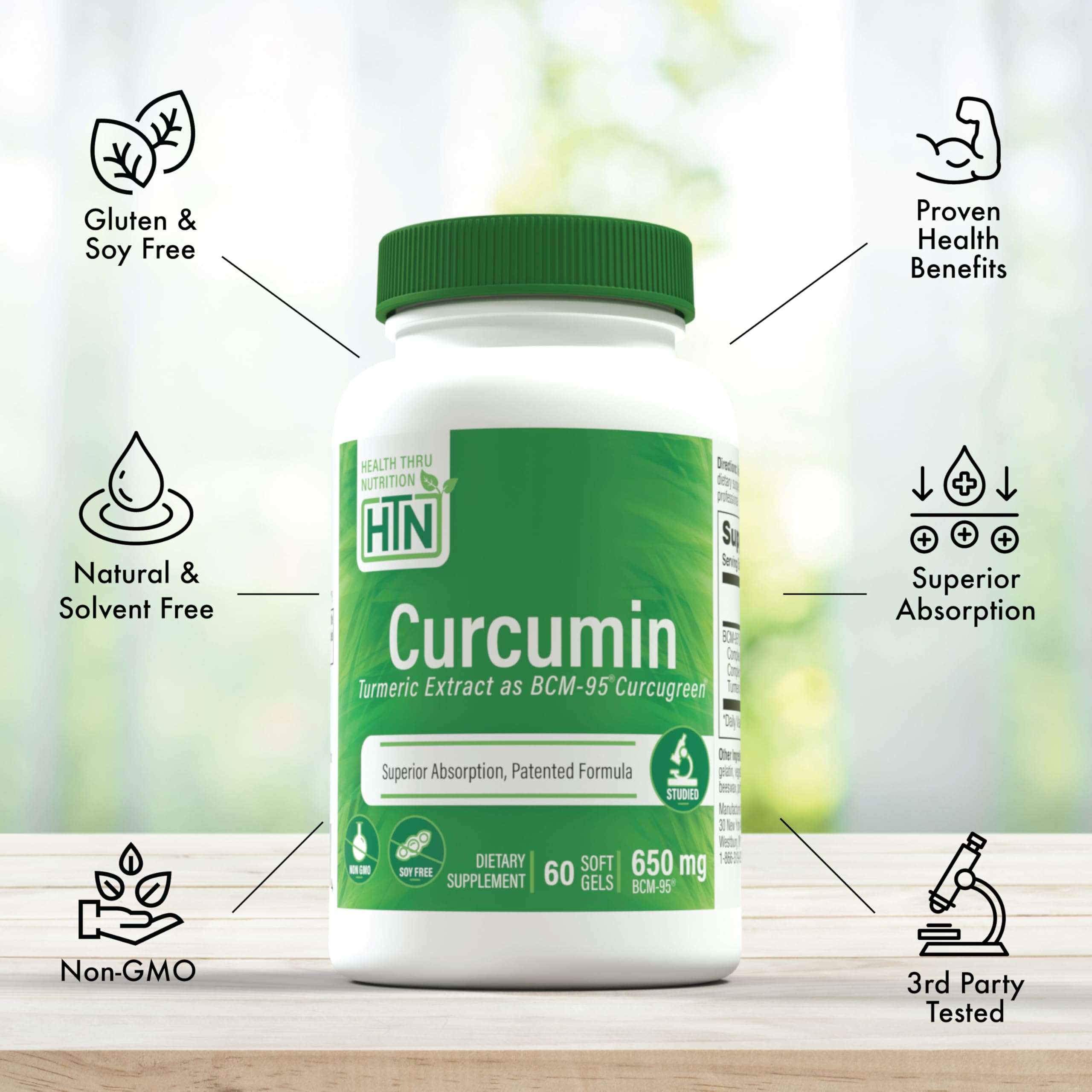 Mua Health Thru Nutrition Curcumin 650mg BCM-95 Curcugreen | Turmeric ...
