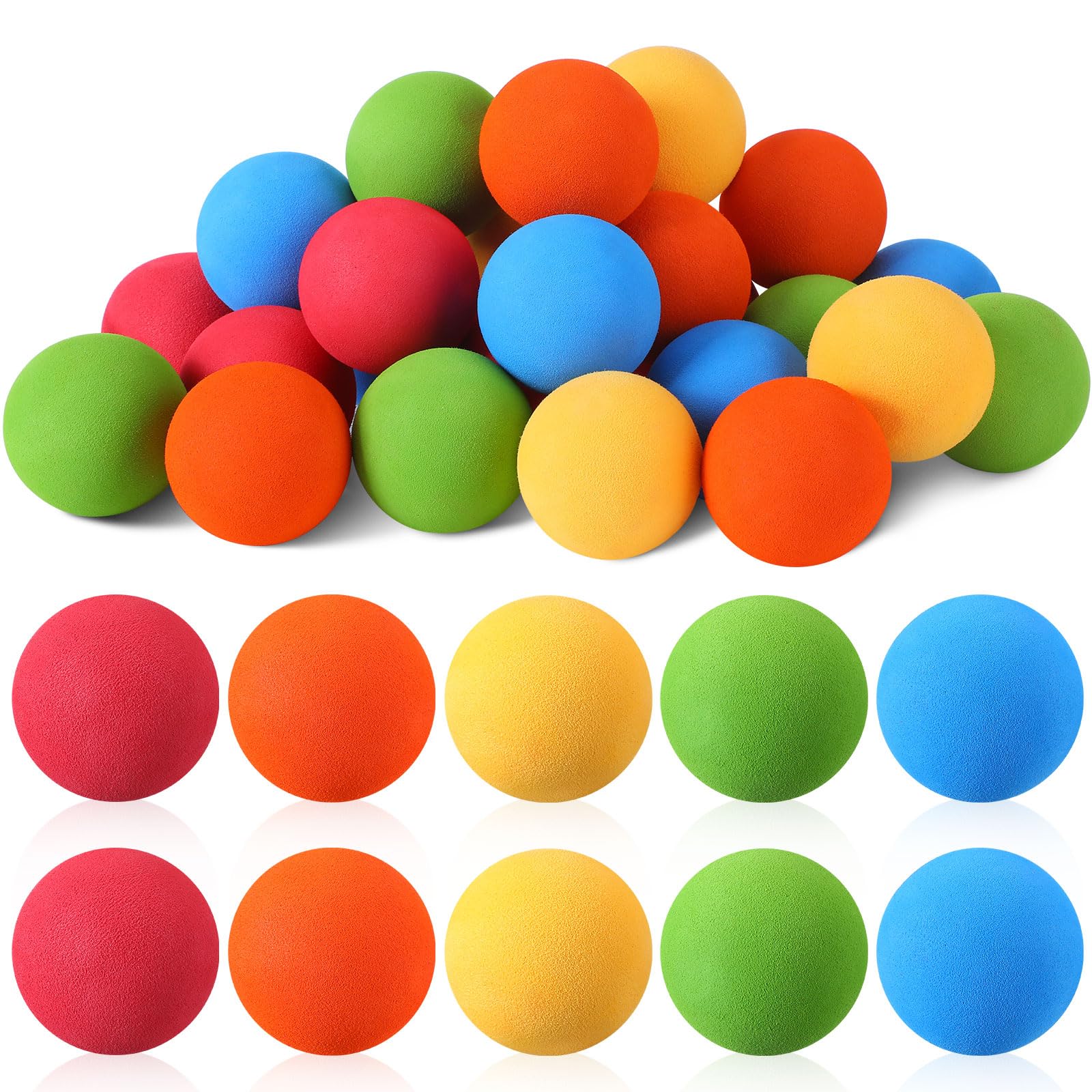 Syhood 24 Pieces Knee Hockey Balls for Kids Mini Soft Foam Hockey Balls ...
