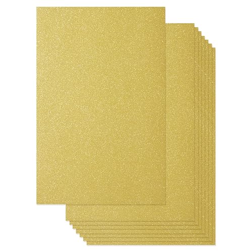 Best Paper Greetings Gold Glitter Card Stock - 24 Sheets, 8 x 12 in ...