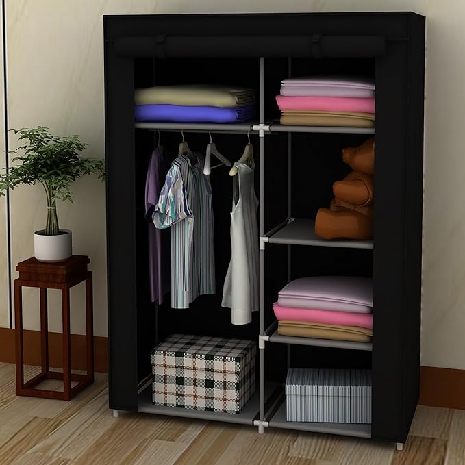 EBS – Penderie de rangement portable en toile avec étagère à chaussures ...