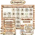 Amazon.com: Fancy Land Rustic Classroom Calendar Bulletin Board Set ...