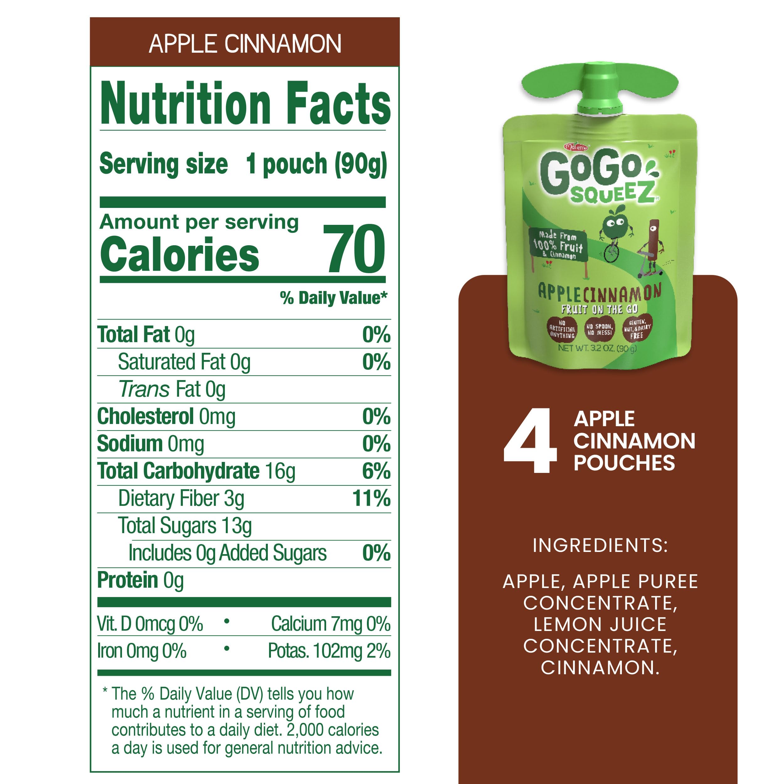 Mua GoGo squeeZ Applesauce and Fruit Puree, Apple Cinnamon, 3.2 oz ...