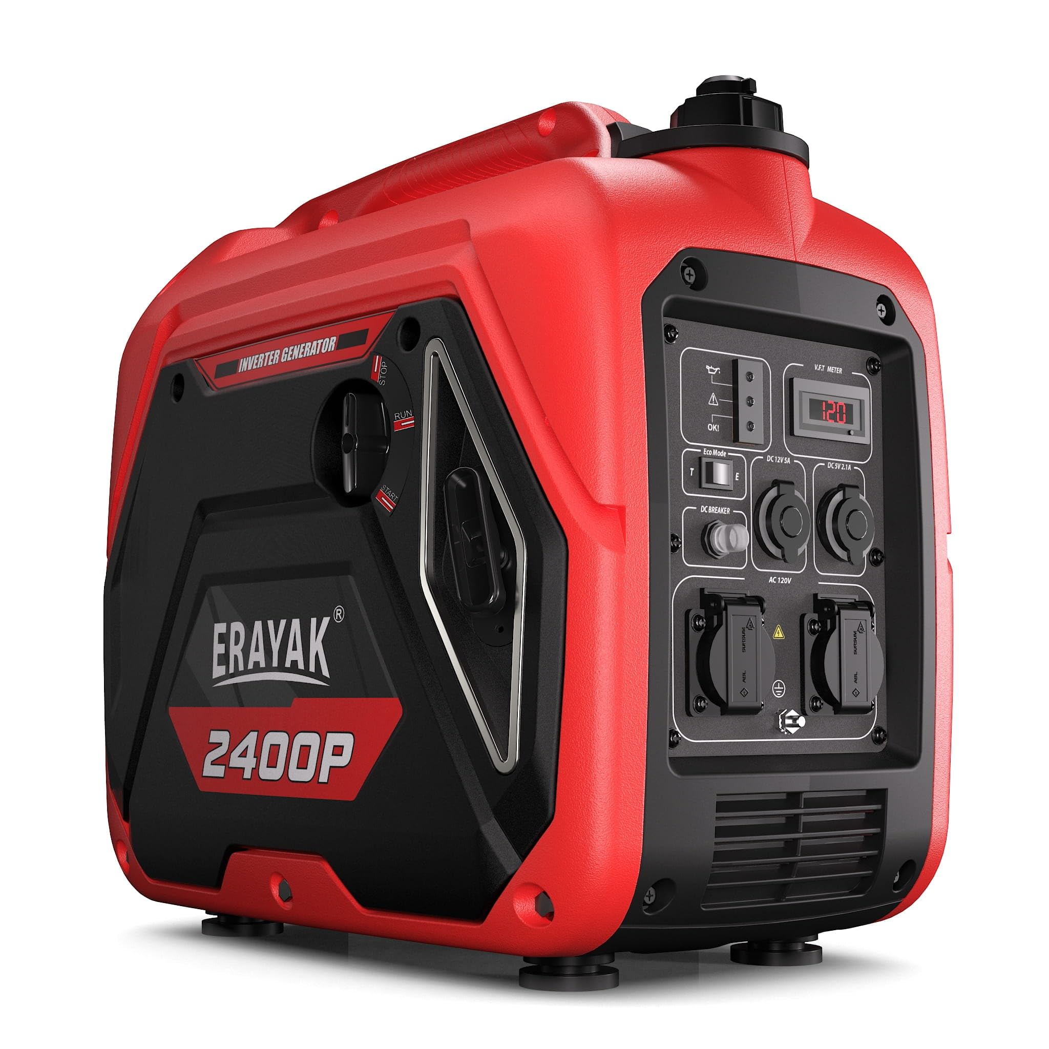 ERAYAK 2400W Portable Inverter Generator for Home Use, Super Quiet ...