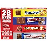 Amazon.com: Butterfinger, CRUNCH, Baby Ruth and 100 Grand, Bulk 135 ...