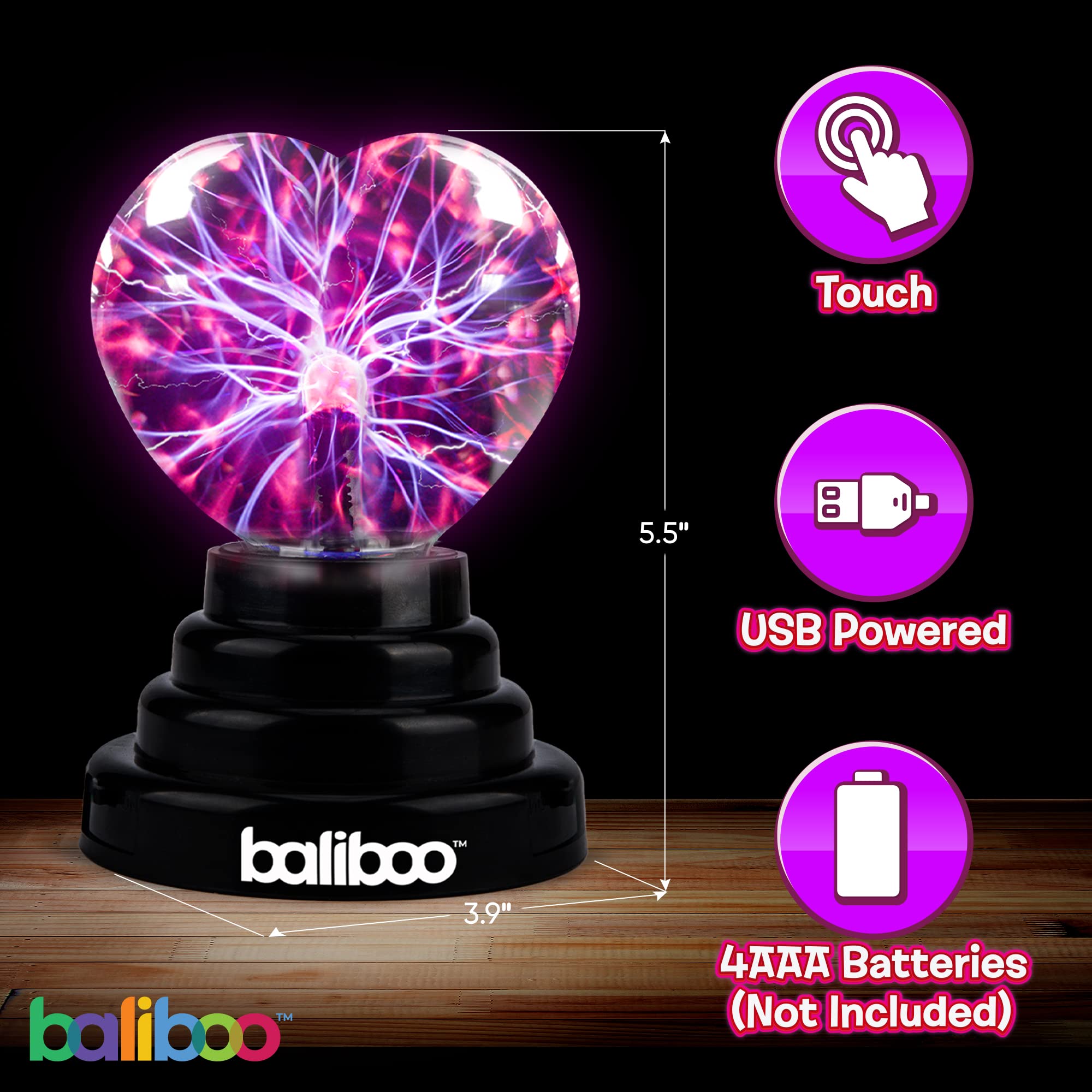 Mua Plasma Ball Heart Shaped Light 4״ Touch Activated, Valentine Gift ...