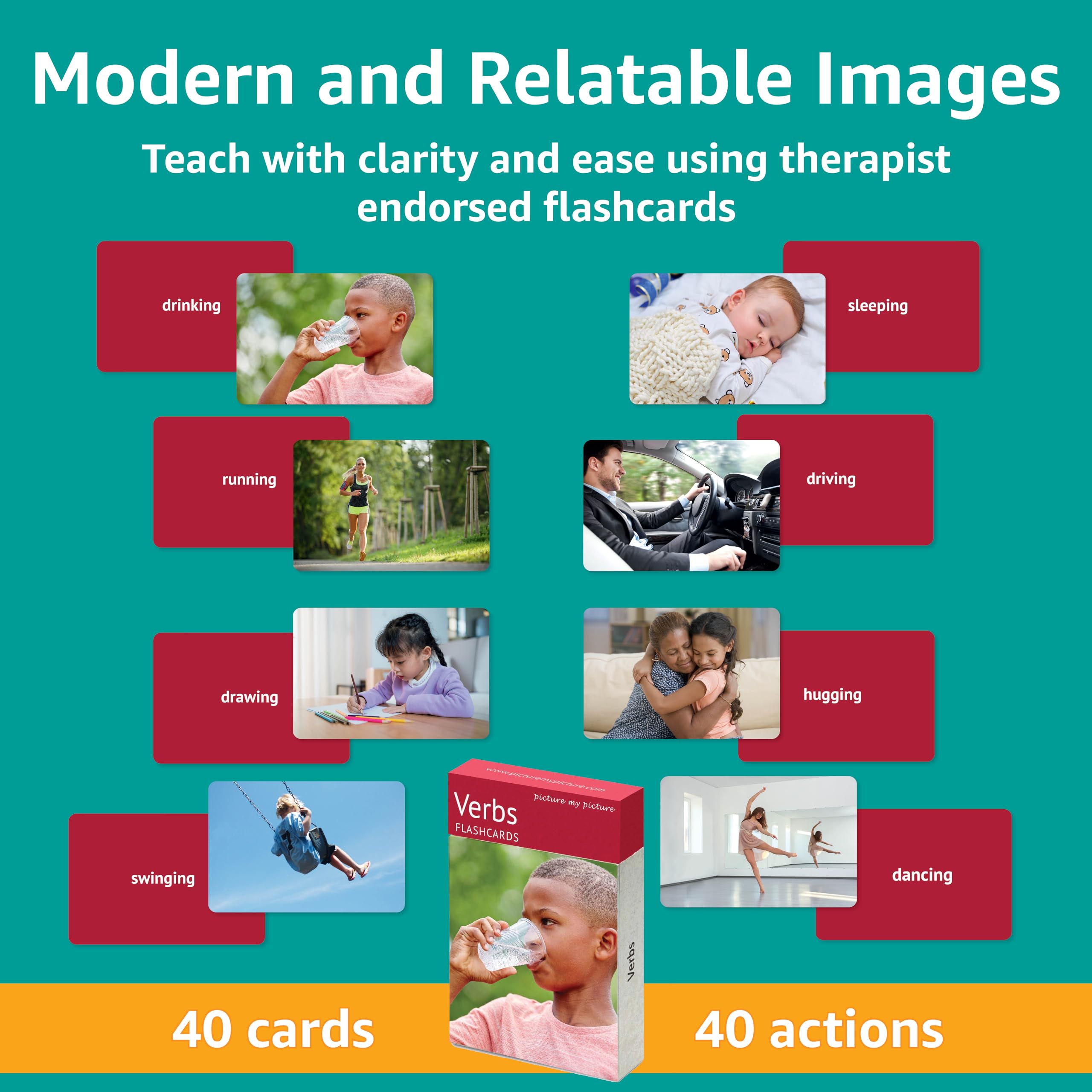 Mua Picture My Picture Verbs Volume 1 Flash Card Set – Speech Therapy ...