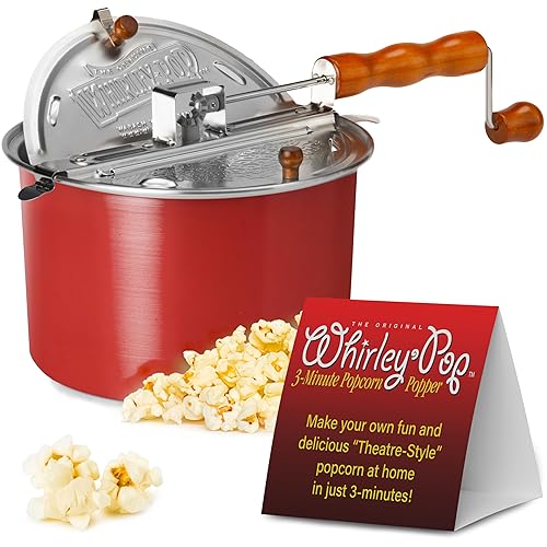 Original Whirley Pop Popcorn Maker - 6 Quart Culinary Popcorn Popper ...