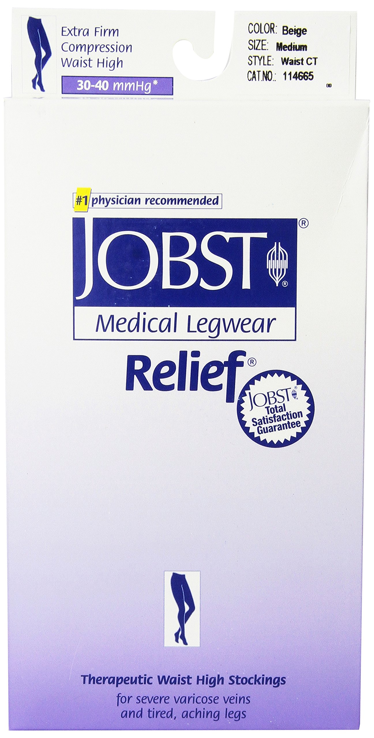 Amazon.com : Jobst Relief PANTYHOSE - Extra Firm Compression 30-40mmHg ...