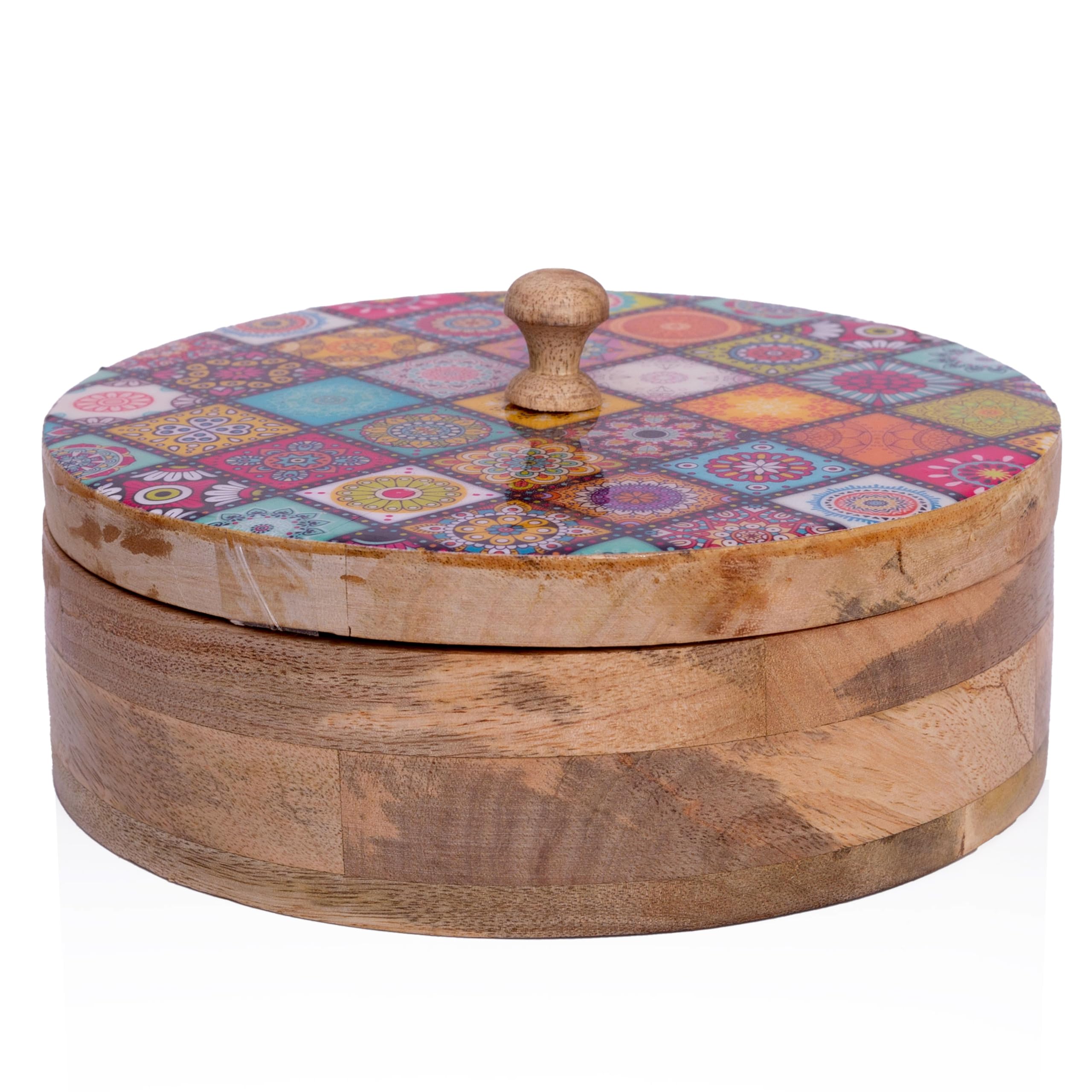 Handcrafted Wooden Mexican Tortilla Warmer Basket Indian Chapati Roti ...