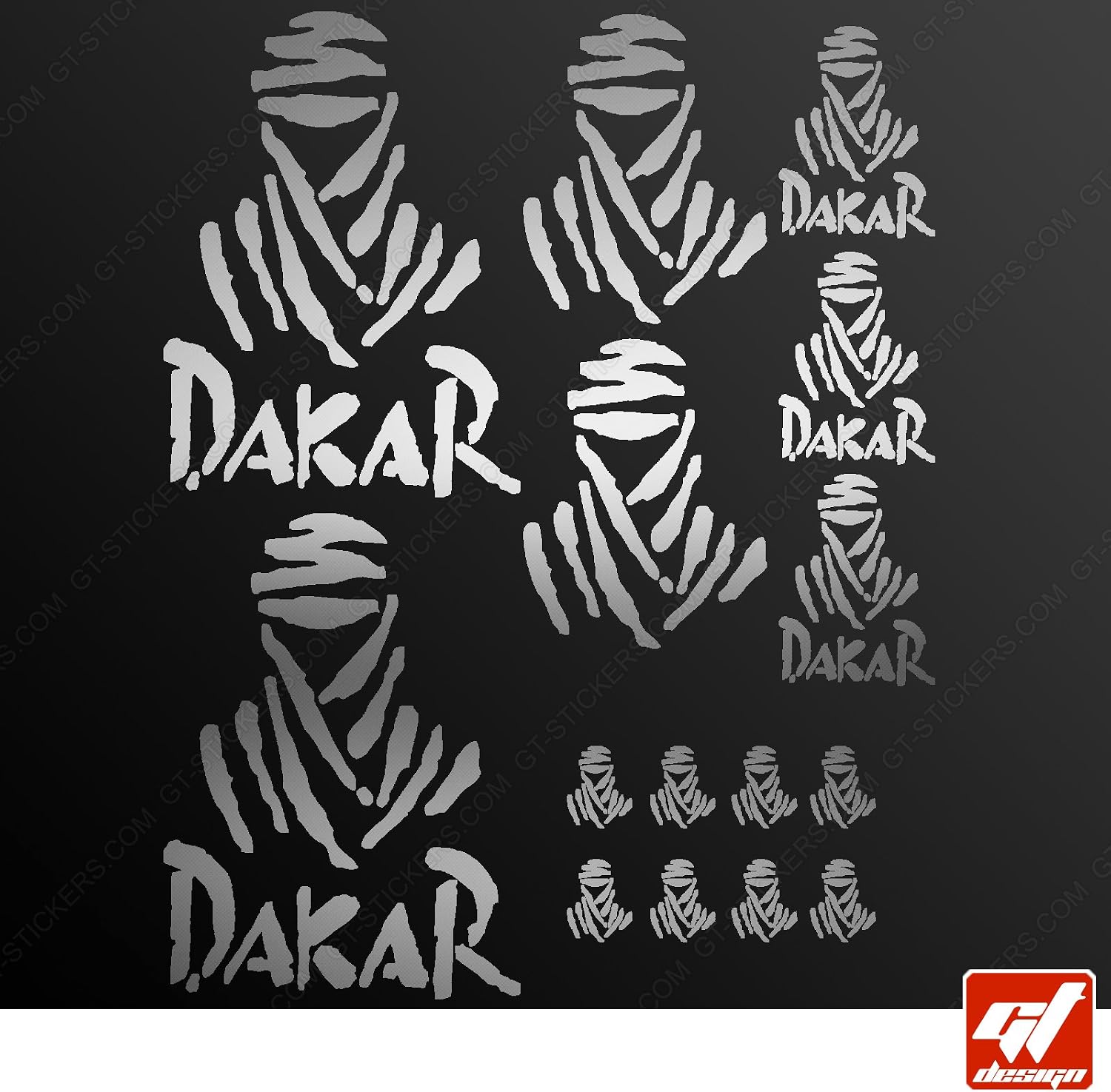 Brett 15 Sticker Aufkleber Dakar – Silber – Sticker, selbstklebend ...
