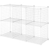 Amazon.com: Whitmor Storage Cubes Stackable Interlocking Wire Shelves ...