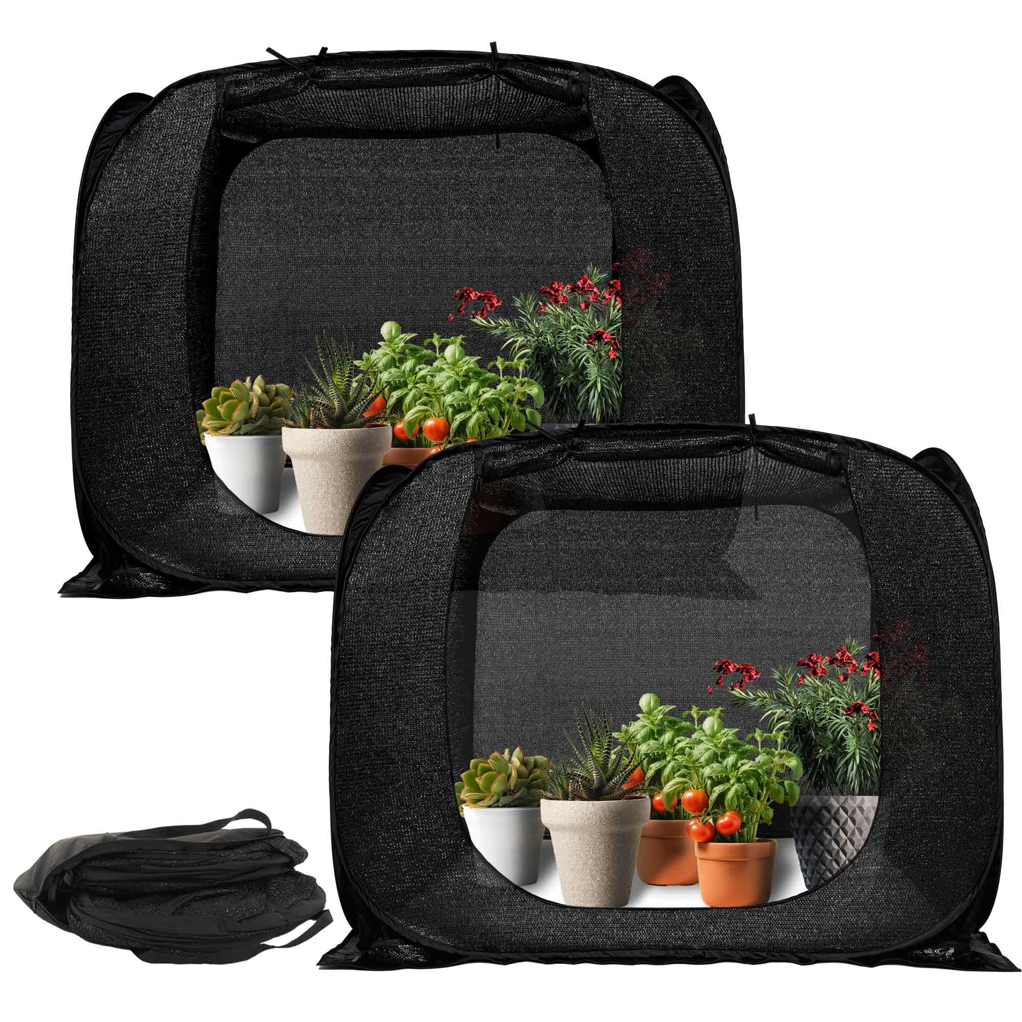 2PCS Pop up Sunshade Cloth 4'x4'Gardening Net,Easy Open Crops Shade Net ...