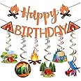 Amazon.com: Camping Theme Happy Birthday Banner with Camping Party ...