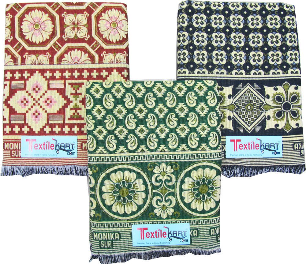 Buy Textilekart Pure Cotton Solapuri Chaddar/Floral Design All Seasons ...