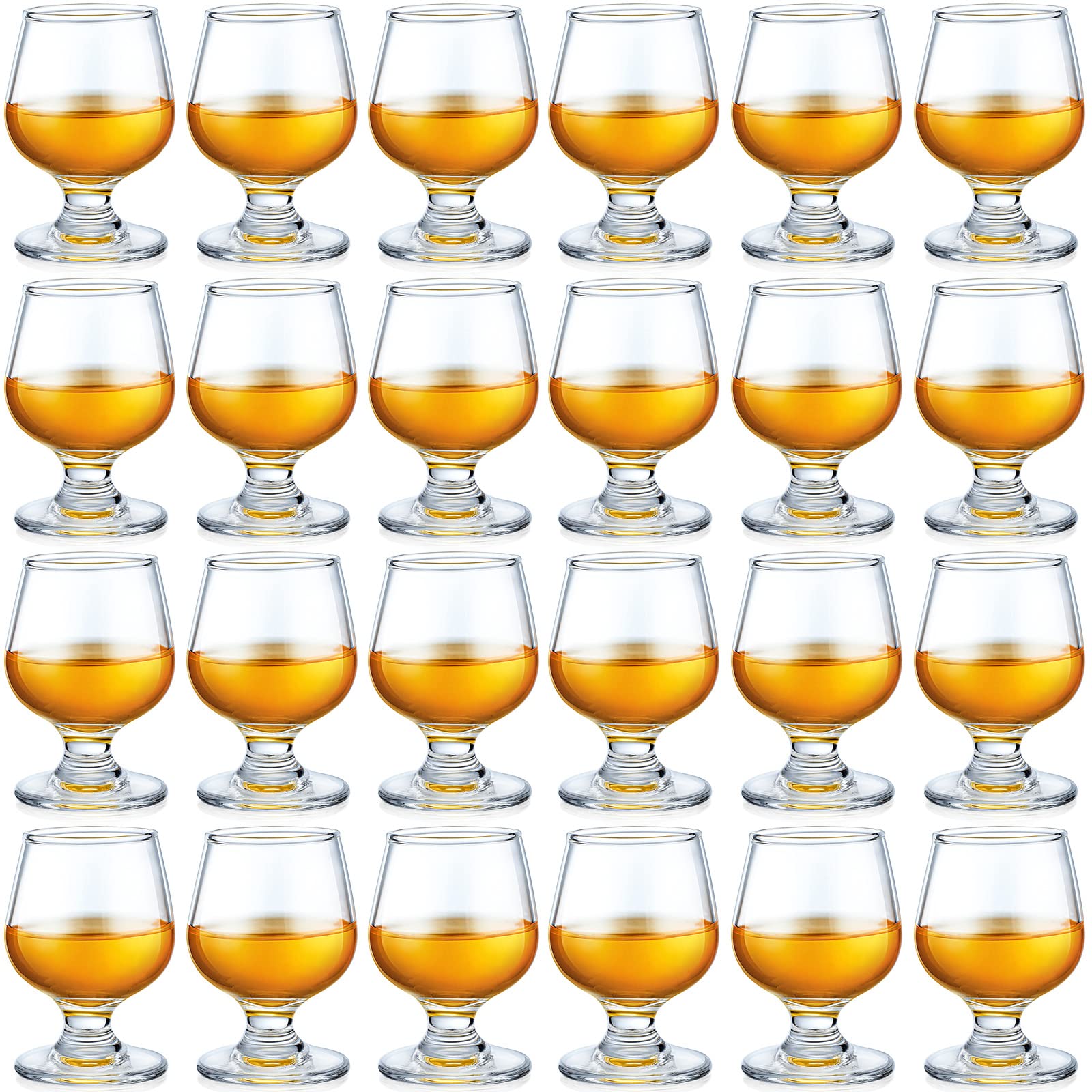 Qunclay 24 Pcs Shot Glasses Shot Glass Cute Cognac Glasses Small Brandy ...